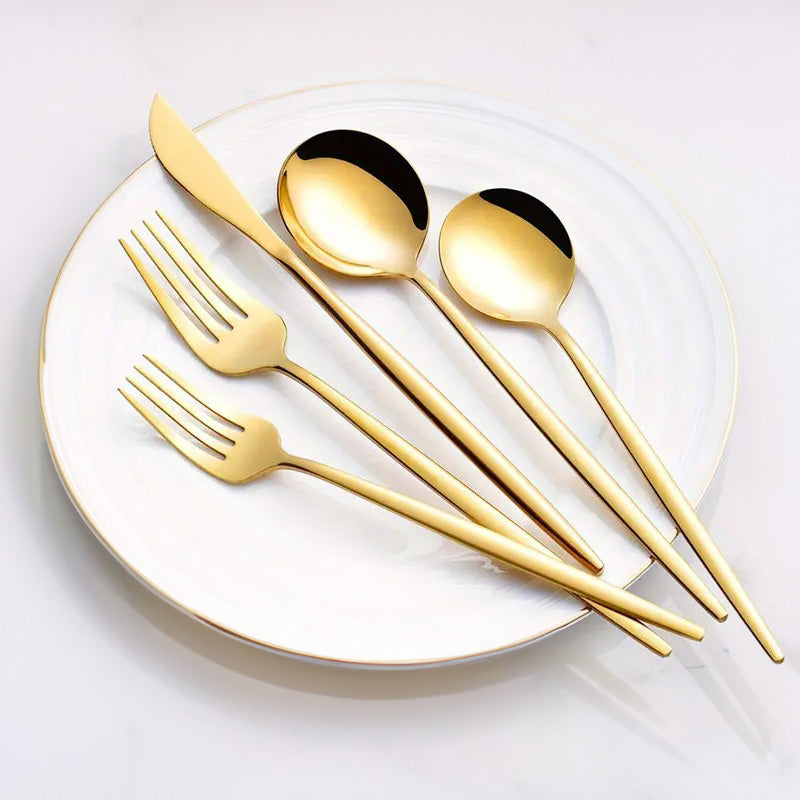 The Rubyrose - Modern 5 Piece Cutlery Set | The Cutlery Collection